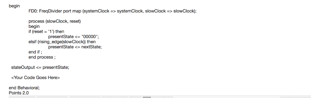Solved QUESTION 2 Complete the following peice of VHDL code | Chegg.com