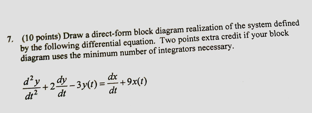 Solved Draw a direct-form block diagram realization of the | Chegg.com