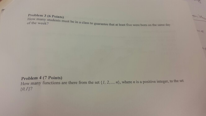 Solved Problem 3 (6 Points) How many students must be in a | Chegg.com