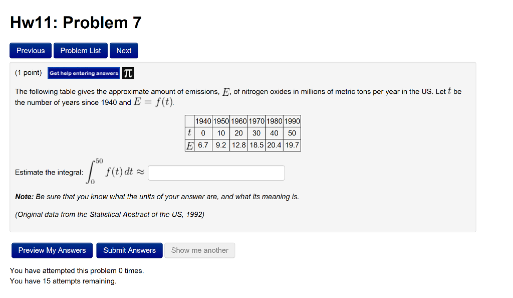 Solved Hw11: Problem 7 Previous Problem List Next Get help | Chegg.com