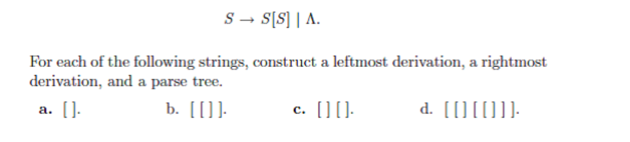 Solved For each of the following strings, construct a | Chegg.com