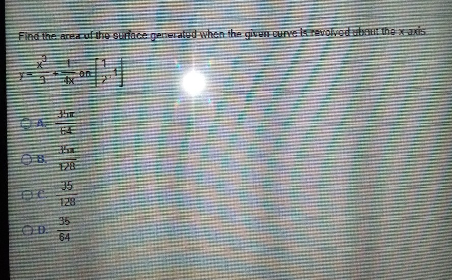 Solved Find the area of the surface generated when the given | Chegg.com