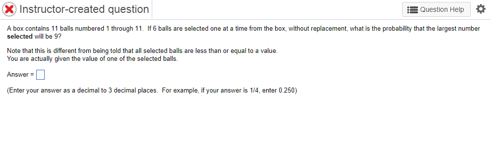 Solved Instructor-created question Question Help * A box | Chegg.com