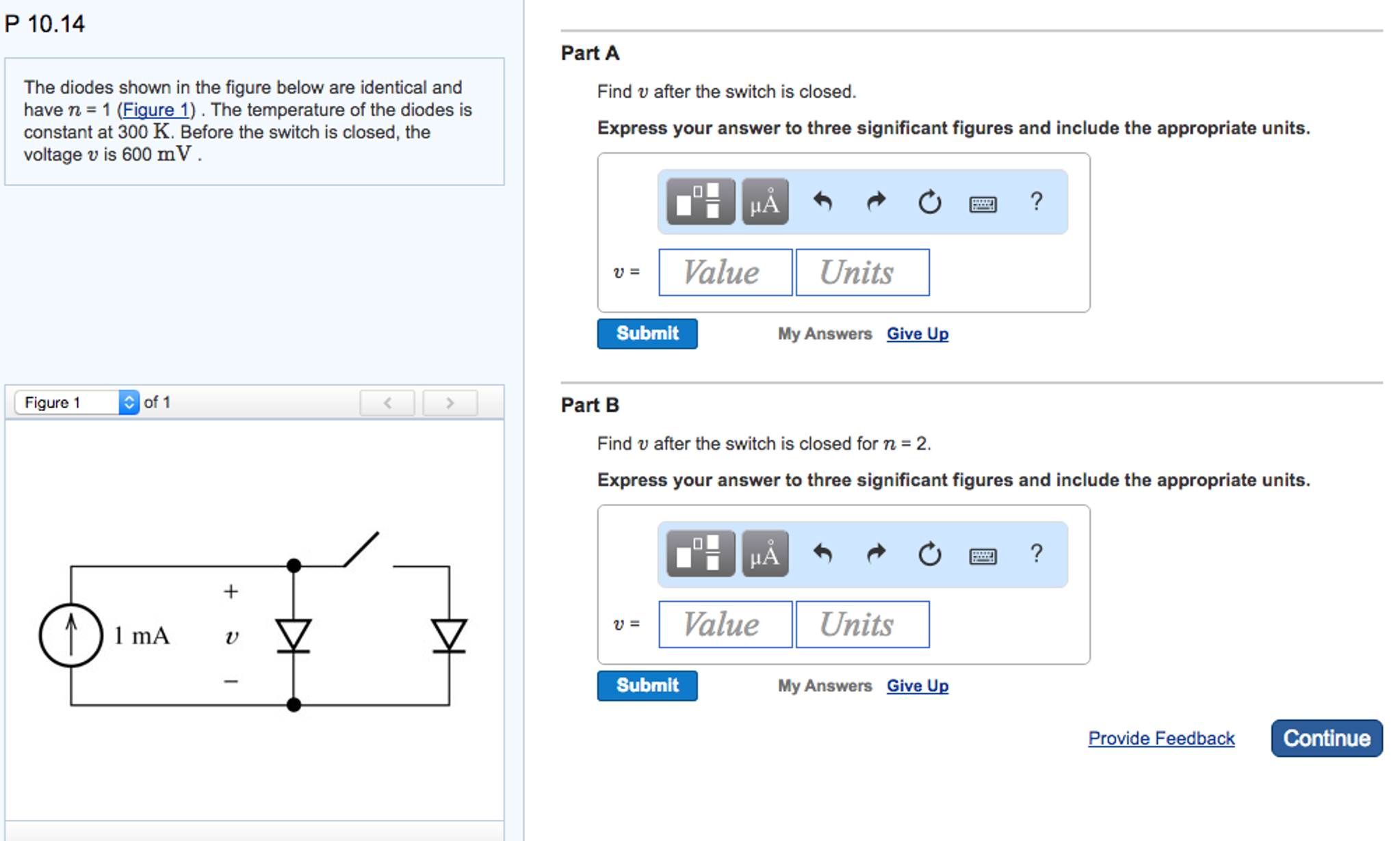 Solved The diodes shown in the figure below are identical | Chegg.com