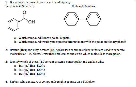 Solved Draw the structures of benzoic acid and biphenyl | Chegg.com