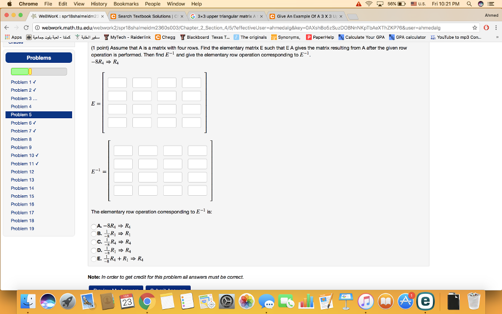 Solved i Chrome File Edit View History Bookmarks People | Chegg.com