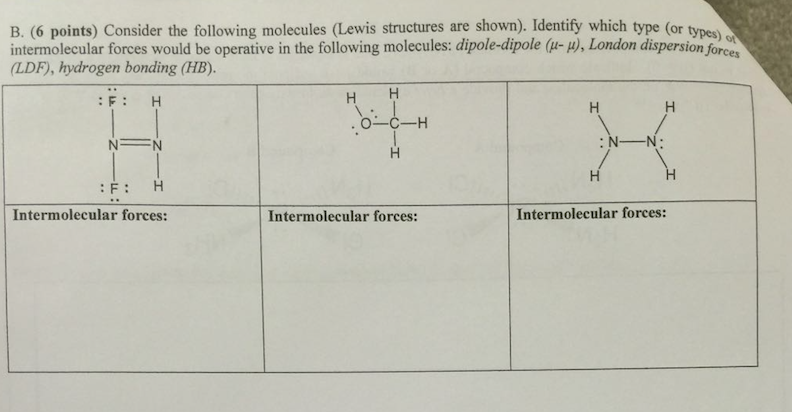 Solved Consider the following molecules (Lewis structures | Chegg.com