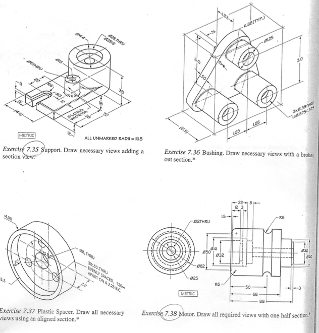 Solved METRIC N ALL UNMARKED RADI R15 Exercise 7.35 Support. | Chegg.com
