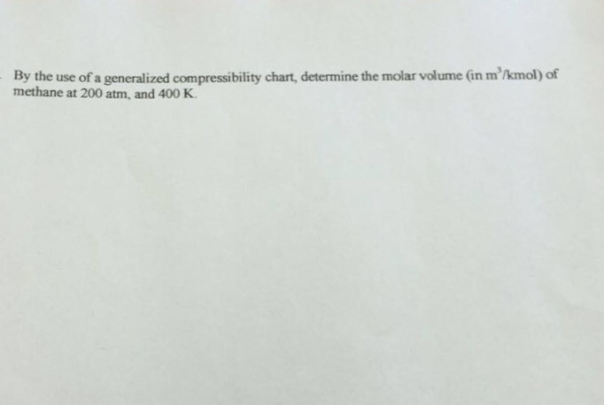 Solved By the use of a generalized compressibility chart, | Chegg.com