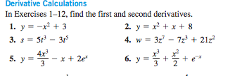 Solved Derivative Calculations In Exercises 1-12, find the | Chegg.com