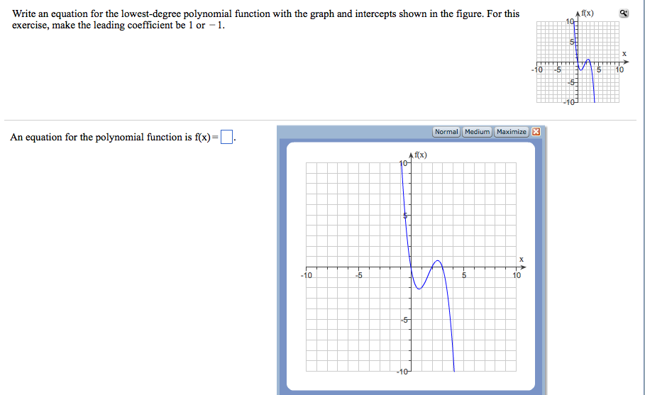 Solved Write an equation for the lowest-degree polynomial | Chegg.com Solved Write an equation for the lowest-degree polynomial | Chegg.com