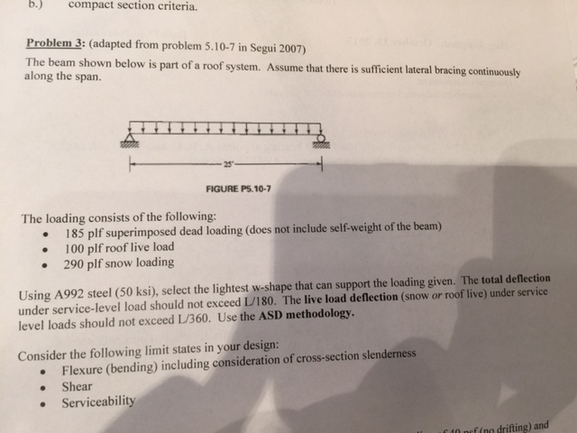 Solved b.) compact section criteria. Problem 3: (adapted | Chegg.com