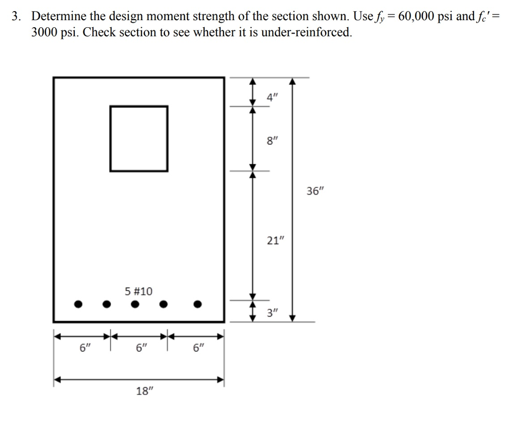 Solved 3. Determine the design moment strength of the | Chegg.com