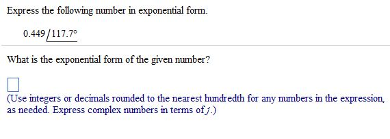 Solved Express the following number in exponential form. | Chegg.com