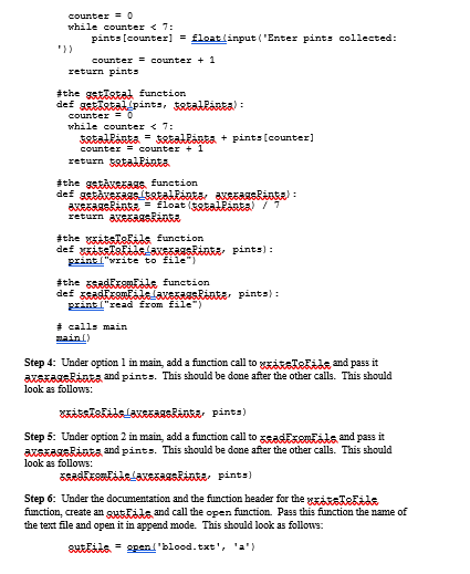 The goal of this lab is to conert the blood drive | Chegg.com