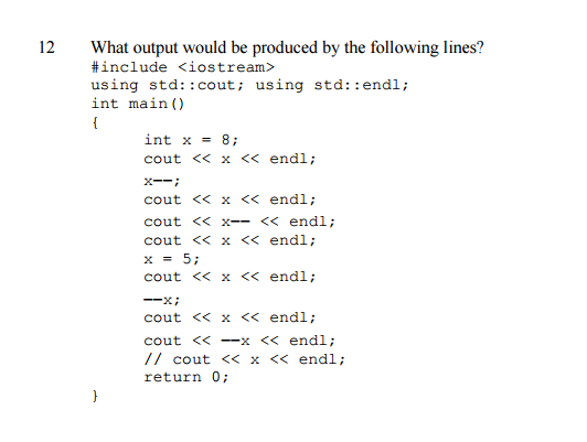 Solved What output would be produced by the following lines? | Chegg.com