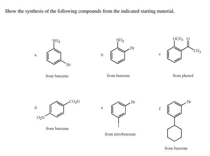 Solved Show the synthesis of the following compounds from | Chegg.com