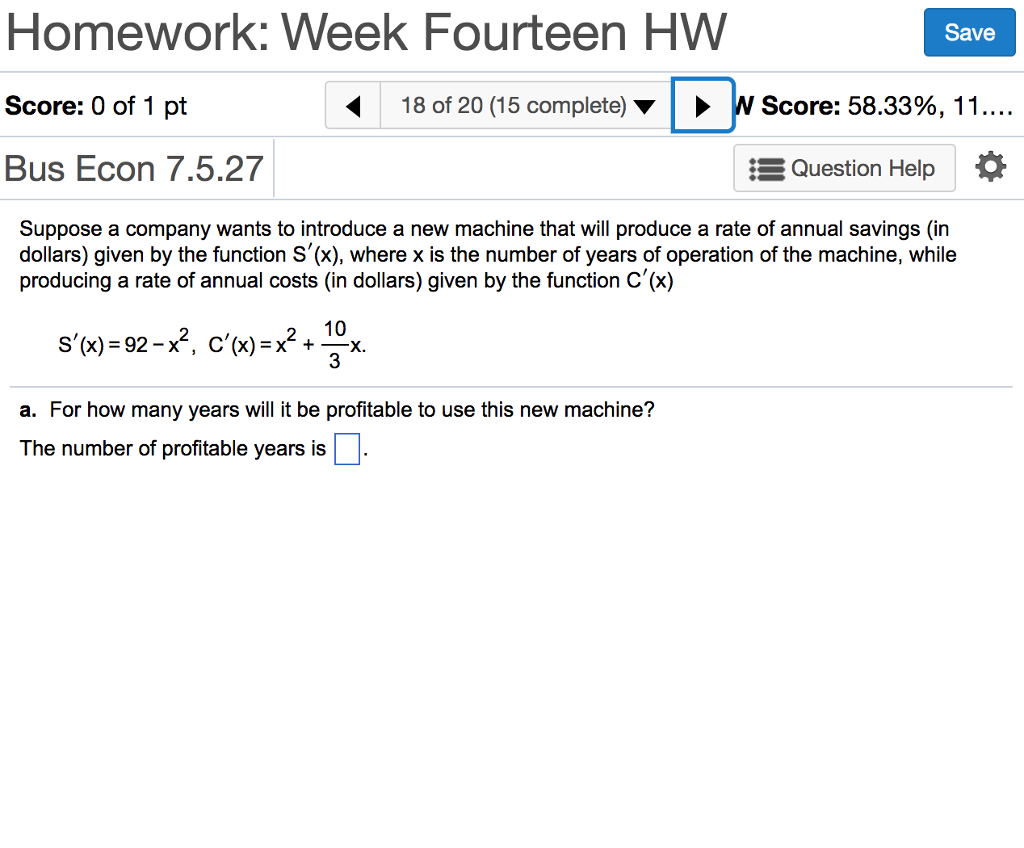 Solved Homework Week Fourteen Hw Score 0 Of 1 Pt Bus Econ