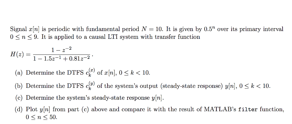 Signal x[n] is periodic with fundamental period N = | Chegg.com