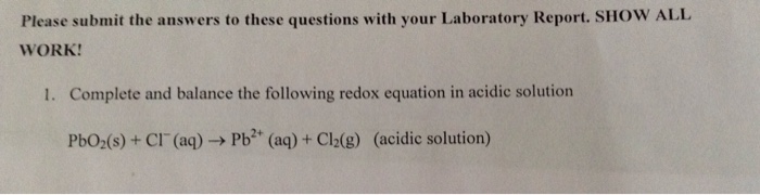 Solved Complete and balance the following redox equation in | Chegg.com