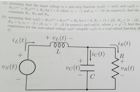 Solved g that the input voltage is a unit-step function | Chegg.com