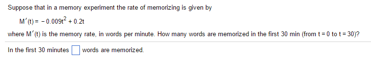 Solved Suppose that in a memory experiment the rate of | Chegg.com