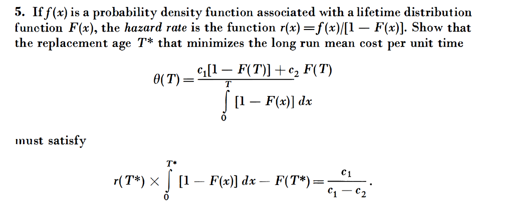 Solved 5. If f (x) is a probability density function | Chegg.com