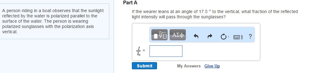 Solved A person riding in a boat observes that the sunlight | Chegg.com