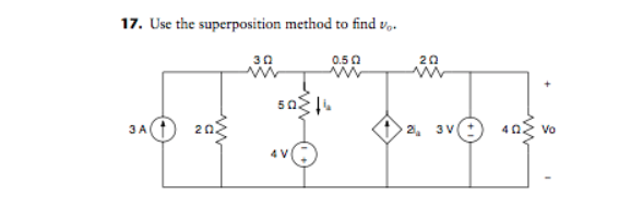 Solved Use the superposition method to find v_0. | Chegg.com