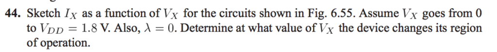 Solved 44. Sketch Ix as a function of Vx for the circuits | Chegg.com