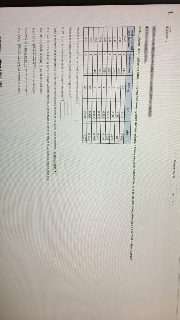 Solved: What Is The Value Of The Marginal Propensity To Co... | Chegg.com