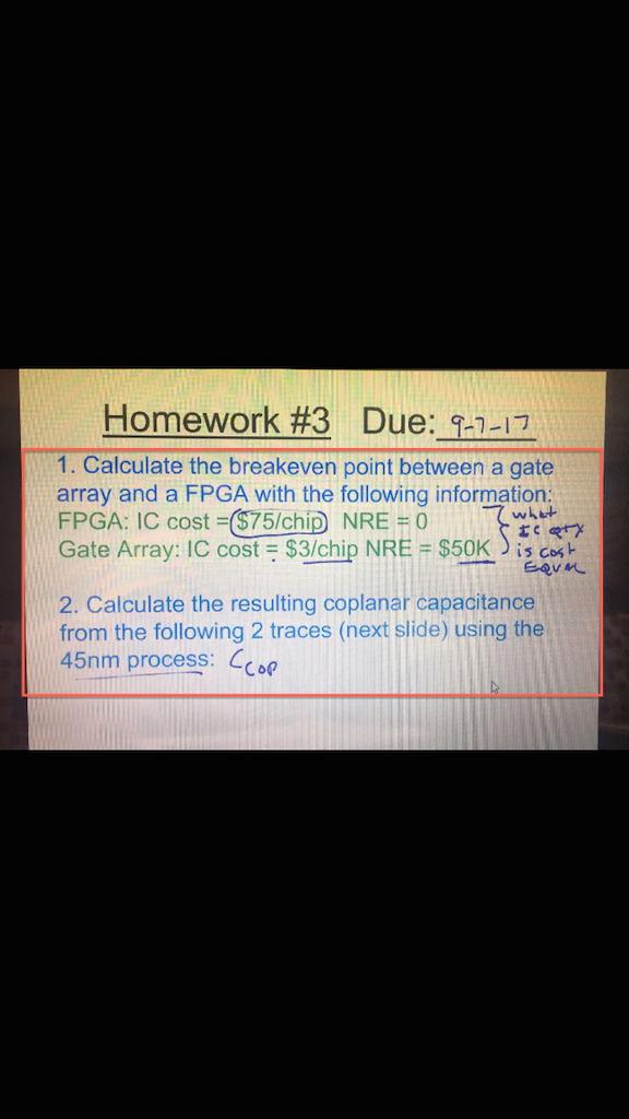 Solved Calculate the breakeven point between a gate array | Chegg.com
