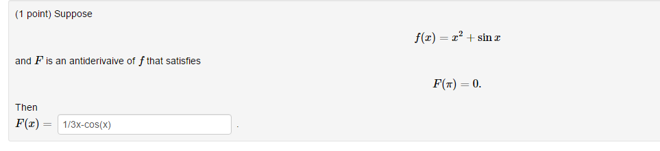 Solved Suppose f(x) = x^2 + sin x and F is an | Chegg.com