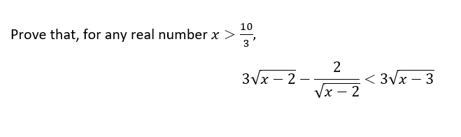 Solved 10 Prove that, for any real number x > , 3 2 | Chegg.com