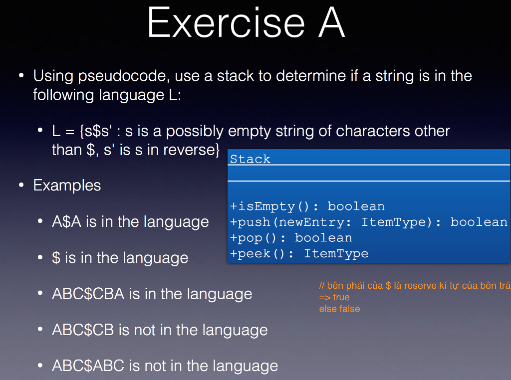 Solved Using pseudocode, use a stack to determine if a | Chegg.com