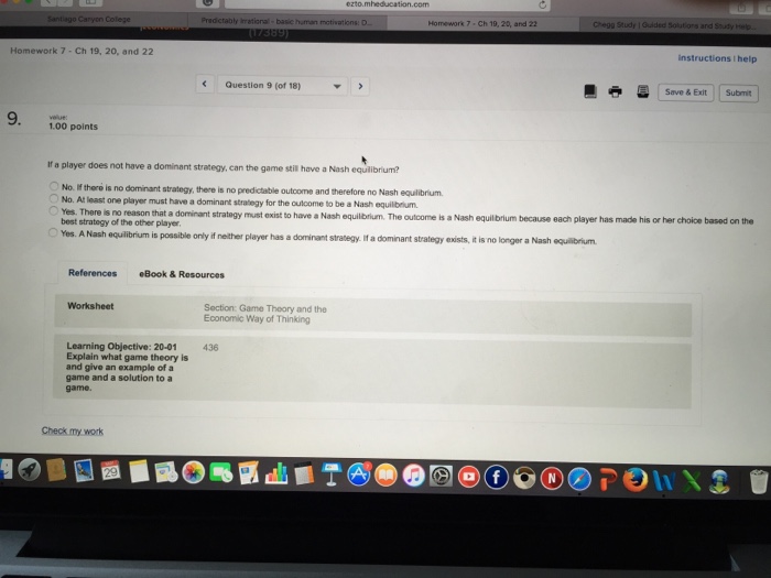 Solved If a player does not have a dominant strategy, can | Chegg.com