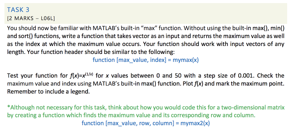 Solved TASK 3 12 MARKS - LO6L] You should now be familiar | Chegg.com