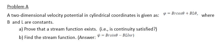 Solved Find divergence = 0 and stream function of given | Chegg.com
