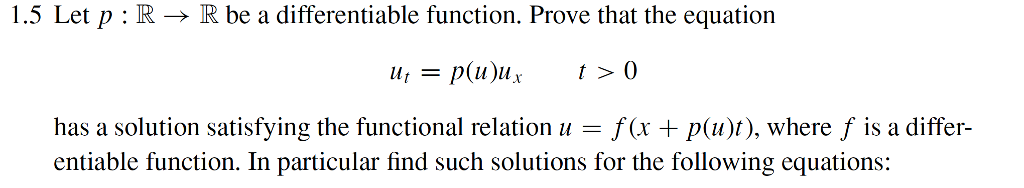 Solved 1.5 Let p :R-R be a differentiable function. Prove | Chegg.com