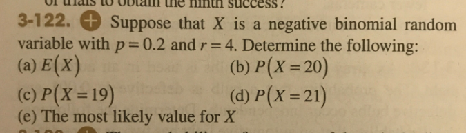 Solved Suppose that X is a negative binomial random variable | Chegg.com