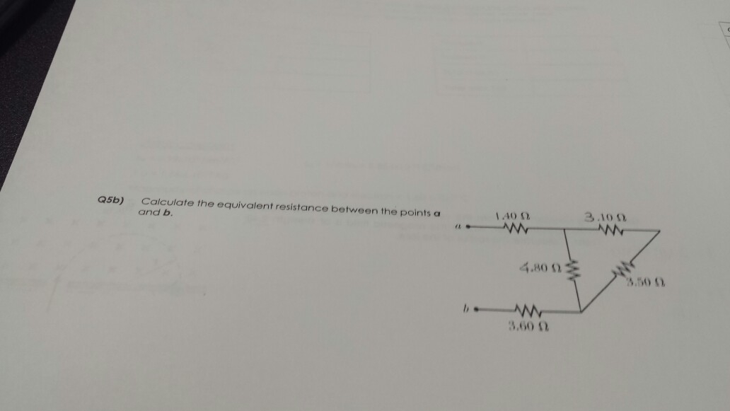 Solved Calculate the equivalent resistance between the | Chegg.com