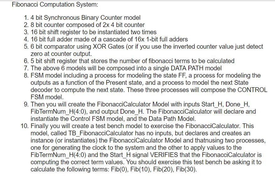 Fibonacci Computation System 1 4 Bit Synchronous