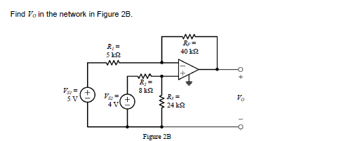 Solved Find V0 in the network in Figure 2B. Figure 2B | Chegg.com