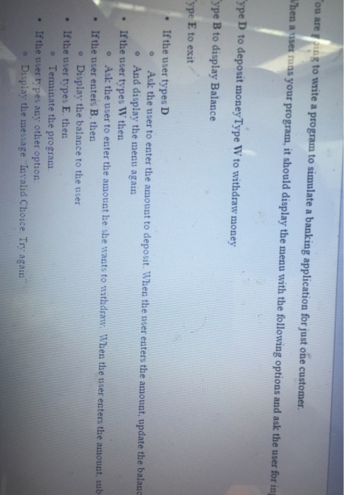Solved You are going to write a program to simulate a | Chegg.com