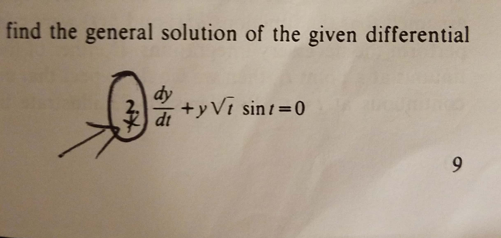 Solved find the general solution of the given differential | Chegg.com