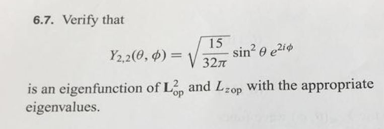 Solved verify that is an eigenfunction o f L^2 with the | Chegg.com