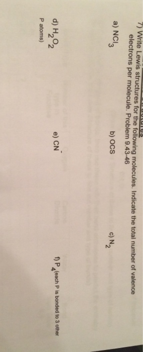 Solved Write Lewis structures for the following molecules. | Chegg.com
