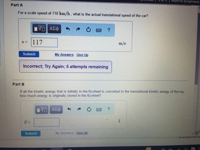Solved When a toy car is rapidly scooted across the floor, | Chegg.com