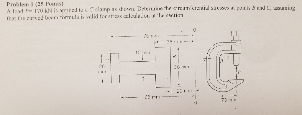Solved Problem 1 (25 Points) A load P- 170 kN is applied to | Chegg.com