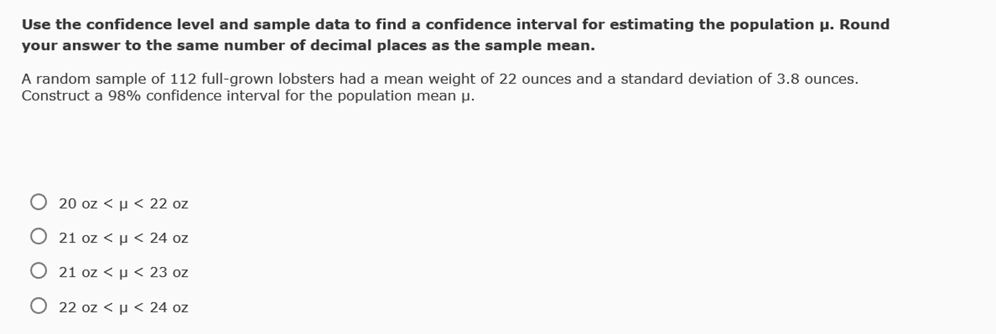 Solved Use the confidence level and sample data to find a | Chegg.com